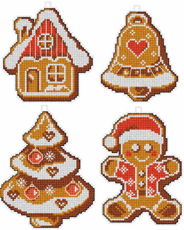 Gingerbread Cross Stitch Ornaments Kit only £16.70