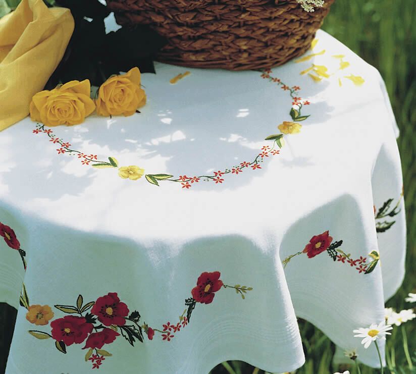 Poppies Tablecloth Embroidery Kit only £46.67