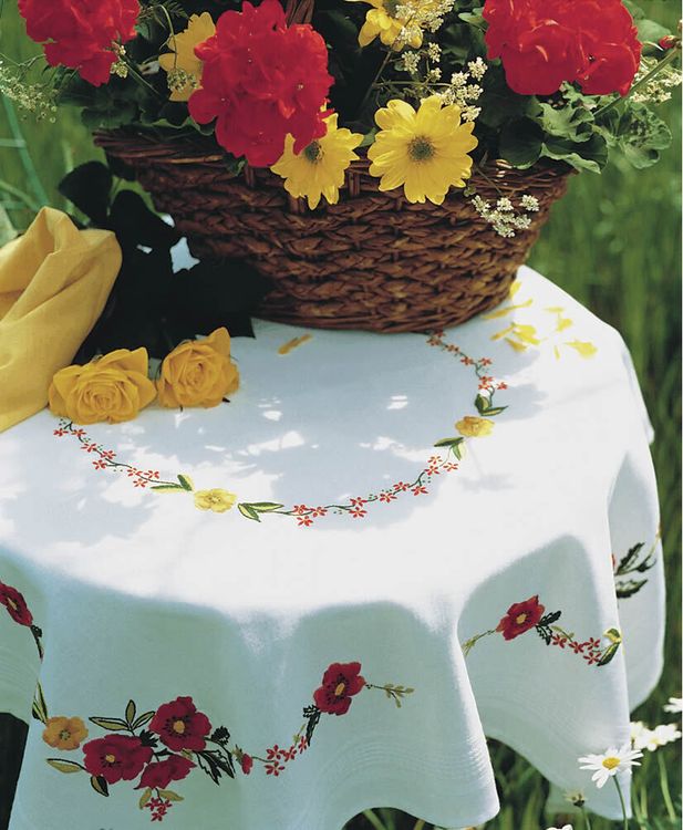 Poppies Tablecloth Embroidery Kit only £46.67