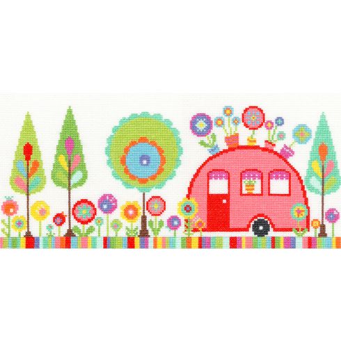 Funky Caravan Cross Stitch Kit only £20.00