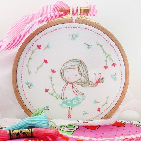 Spring Girl Embroidery Kit only £8.32